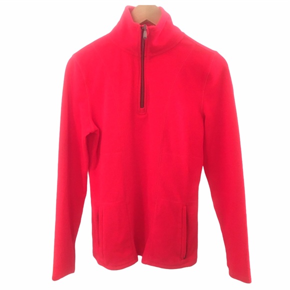 Calvin Klein | Tops | Neon Zip Long Sleeve Exercise Top | Poshmark